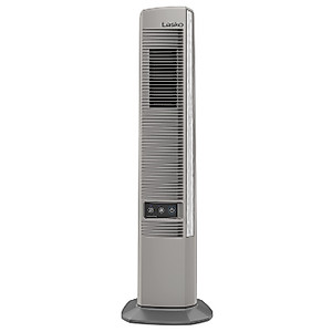 Lasko Outdoor Living Oscillating Tower Fan, for Decks, Patios and Porches, 10 Foot Power Cord, 4 Refreshing Speeds, 42", Grey, YF202