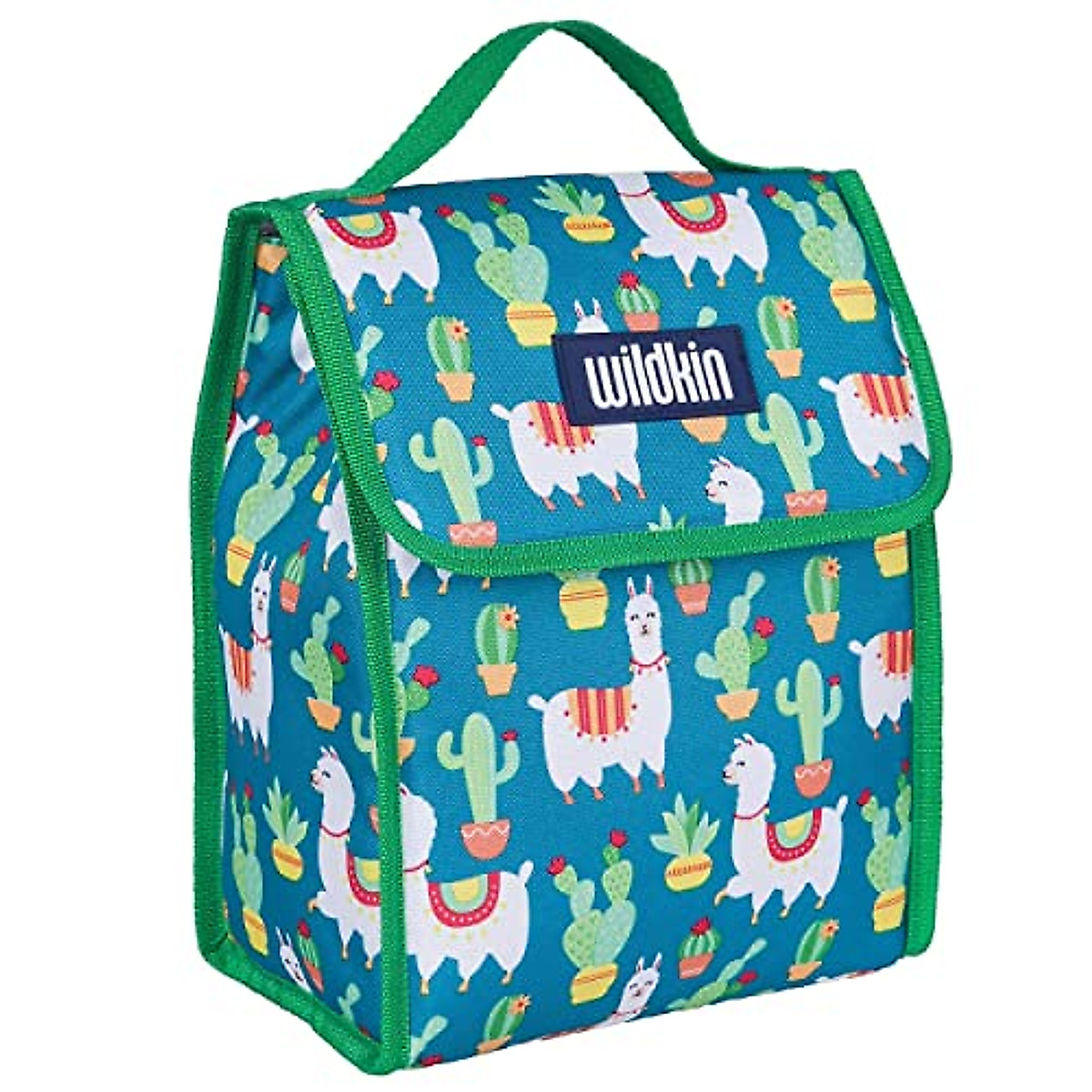 Wildkin 15 Inch Kids Backpack Bundle with Lunch Bag (Llamas and Cactus)