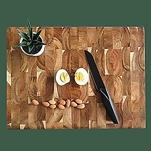 Kitory Heavy Duty Cutting Boards - Large Size Acacia Wood Board Corrosion Resistance High Toughness - Ultra Thick Kitchen Cutting Board - Ideal for Chopping Bones, Cutting Meat, Vegetables, Fruits