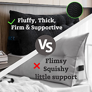 ZOEMO Large Bolster Triangular Headboard Wedge Backrest Positioning Support Bed Rest Reading Pillows Headboard Wedge Pillows for Day Bed Bunk Bed with Removable Cover, California King(71x8x20 Inches)