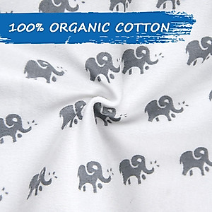 Coldwind Baby Swaddles 0-3 Months, 2 Pack 100% Organic Cotton Adjustable Swaddle Sack for Boy or Girl, Baby Swaddle Wrap for Newborn Baby, Star and Elephant