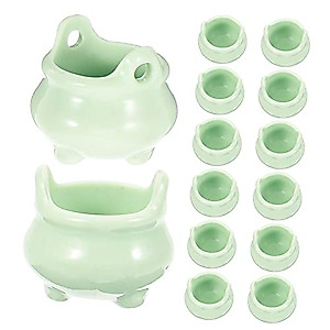 Abaodam 36 pcs Witch Boiler Candy Toys Halloween Toys miniture Decoration Witch Pot Witch Cauldron Pot Mini Halloween Candy Pail Plastic Miniature Ornaments Miniature Things Stove Toys