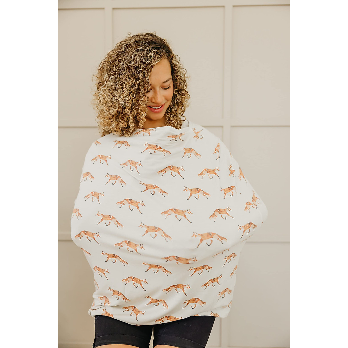 Copper Pearl Multi-Use Cover: Car Seat Covers, Nursing Cover, and Stroller Cover for Sun - Stretchy Fabric, All-Season Use, Stylish Designs, Easy Access for Moms - Swift