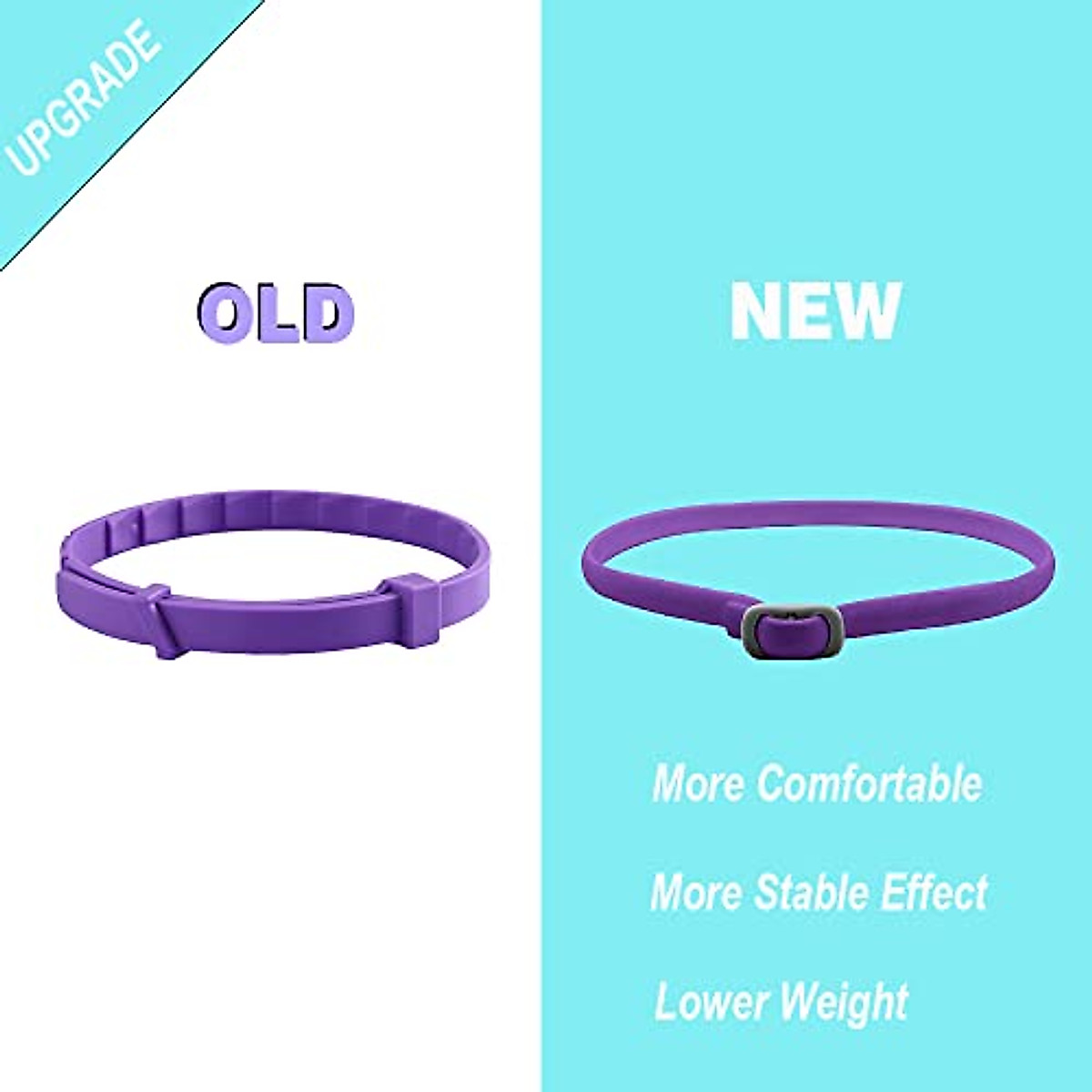 Pets4Luv Calming Collar for Cats - Pheromone Calm Collars, Anxiety Relief Fits Small Medium and Large Cat - New Version - Adjustable and Waterproof with 100% Natural 2 Pack