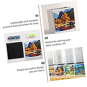 EXCEART Rhinestone Craft 1 Set Box Folding Embroidery Organizer Drill Foldable Beads Art Storage Case Drilling Painting Paintings Kit DIY Diamond Tools Desktop Point Beads Painting Box