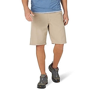 Wrangler Authentics Men's Performance Side Elastic Utility Short, Desert Sand, 36