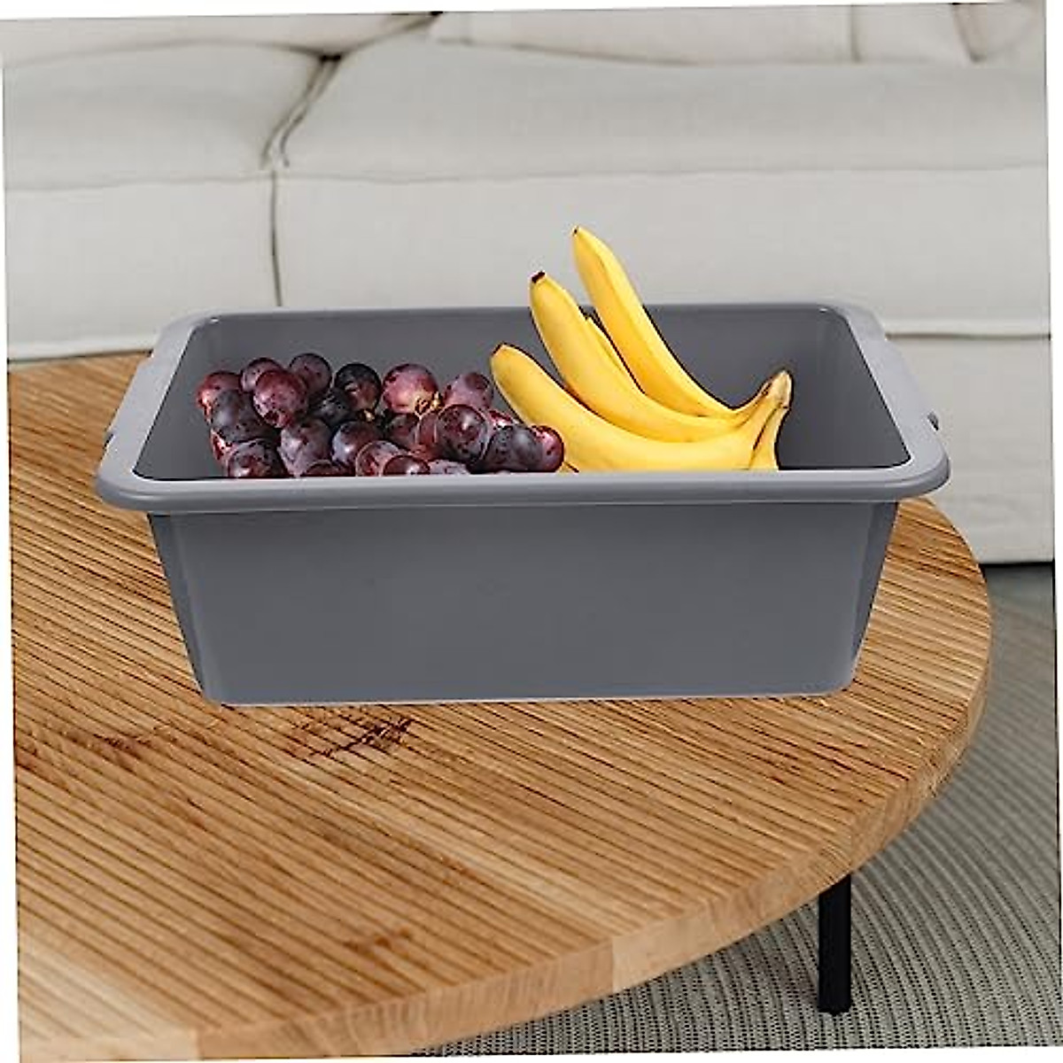 FONDOTIN White Boxes Plastic Organizer Box Plastic Storage Bins Grey Commercial Bus Box Bus Tub Commercial Plastic Bus Box Storage Box Storage Basket Sink Tub Wash Basin Storage Tub