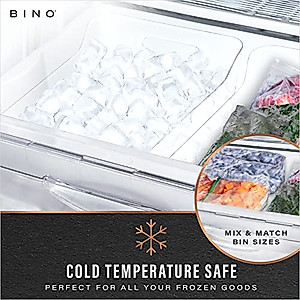 BINO | Plastic Organizer Bins, Small - 2 Pack, Clear | The SOHO Collection | Multi-Use Organizer Bins | Pantry Organizer & Freezer Organizer | Plastic Storage Container | Bins for Home & Kitchen Org