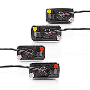 NSLUMO LED Side Marker Lights for Chevy Silverado GMC Sierra 3500 2015 2016 2017 2018 2019 2020 Clear Lens Amber Red Rear Bed Fender Side Markers Replace OEM Sidemarker Lamps