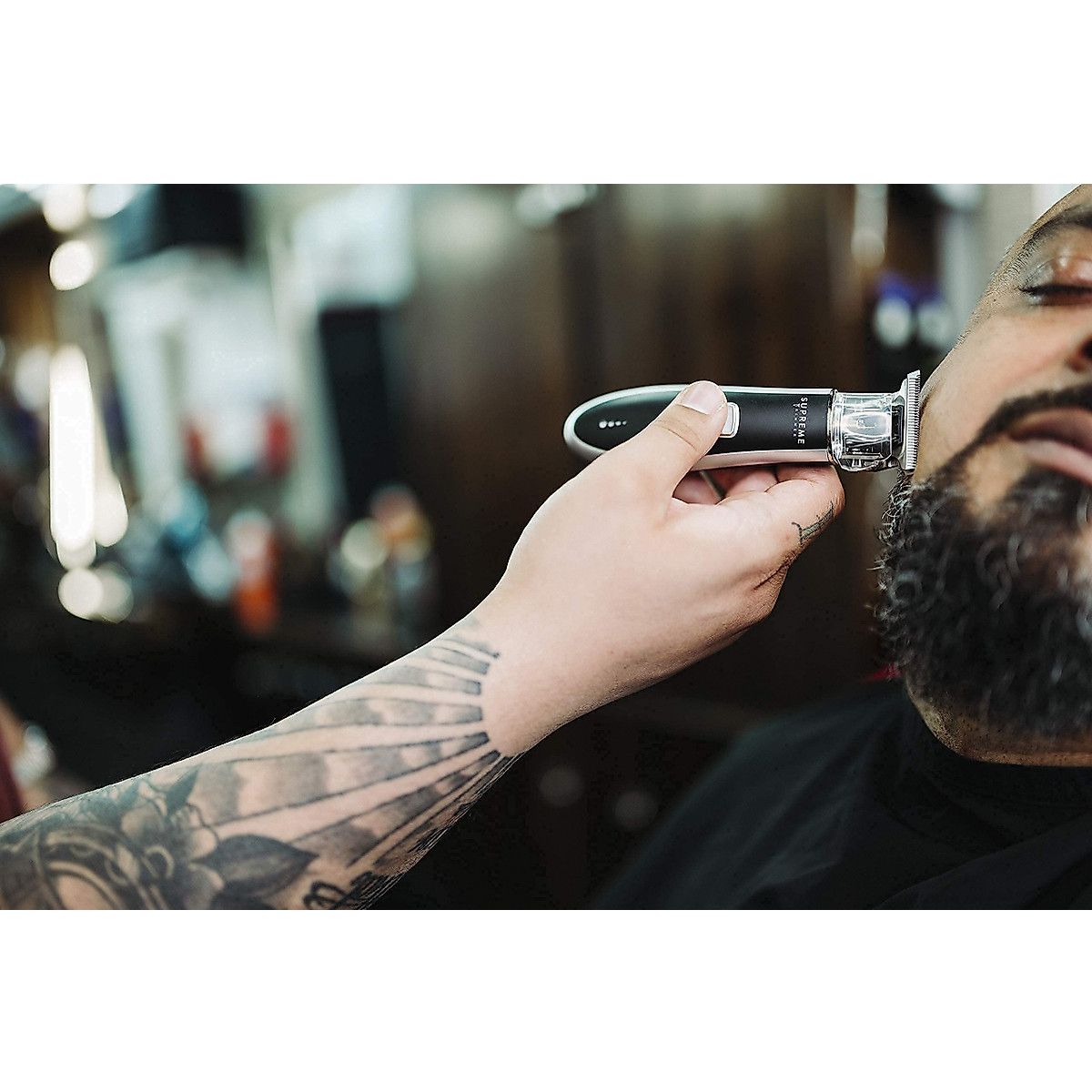 Supreme Trimmer T Shaper Liner Trimmer for Men | Cordless Trimmer for Sensitive Skin, Kids & Elderly | Low Noise Beard Trimmer, Zero Gap Barber Trimmer (Silver)