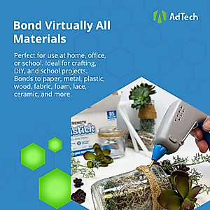 AdTech Premiere Hot Glue Sticks 10" Full Size, White, 85 Sticks