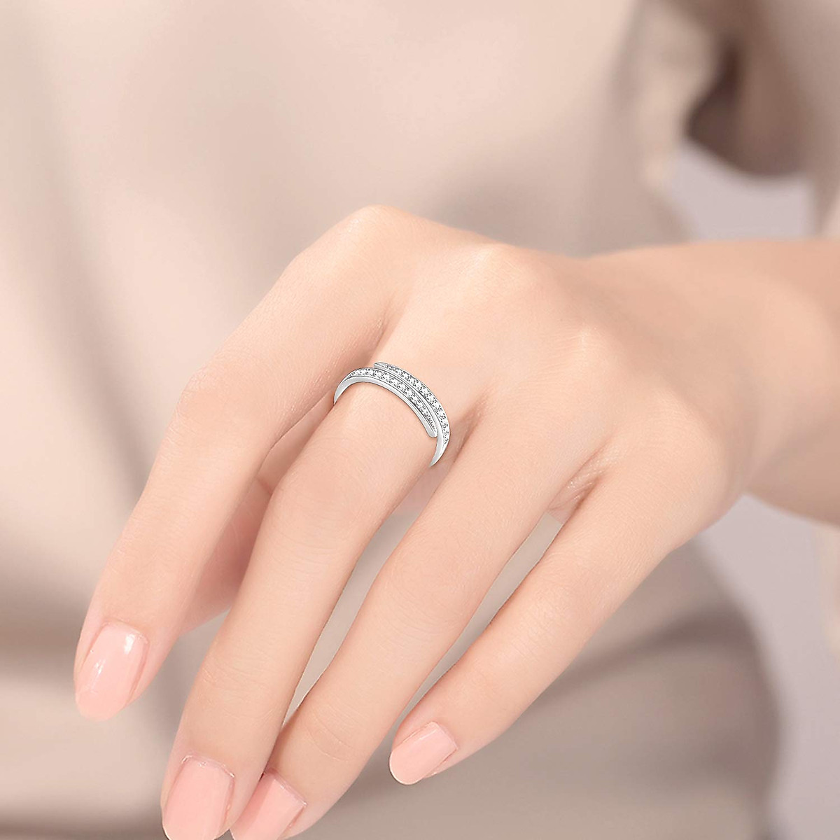 AXELUNA 925 Sterling Silver Sister Ring Adjustable My Sister My Friend Jewelry Gifts for Women