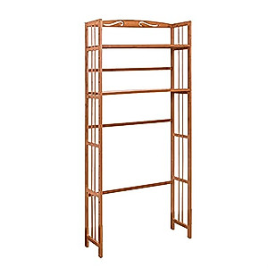 DJDLLZY 2-Tier Over-The-Toilet Rack,Bathroom Organizer Shelf,Tall Bathroom Storage Shelf,Space-Saving,Industrial Style (Size : 50cm)