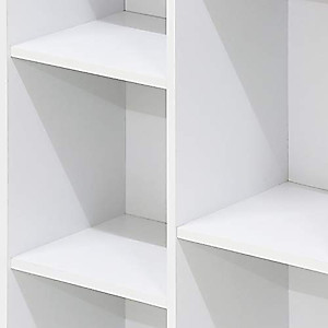 Furinno Luder Bookcase / Book / Storage , 5-Cube, White