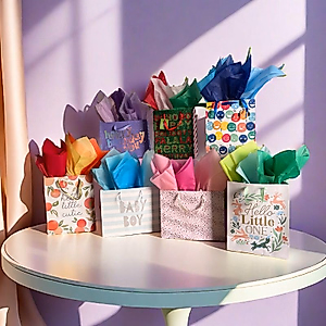 24 Sheets in 24 Colors, 20"*20" Colorful Pack Gift Tissue Paper for Gifts, Birthdays, Holidays, and All Occasions