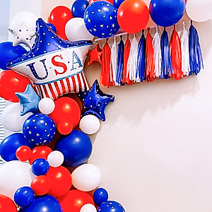 RUBFAC Gender Reveal Red Balloons, Different Sizes 105pcs 5/10/12/18 Inches for Garland Arch, Premium Party Latex Balloons for Birthday Wedding Valentines Day Baby Shower Graduation Party Decoration