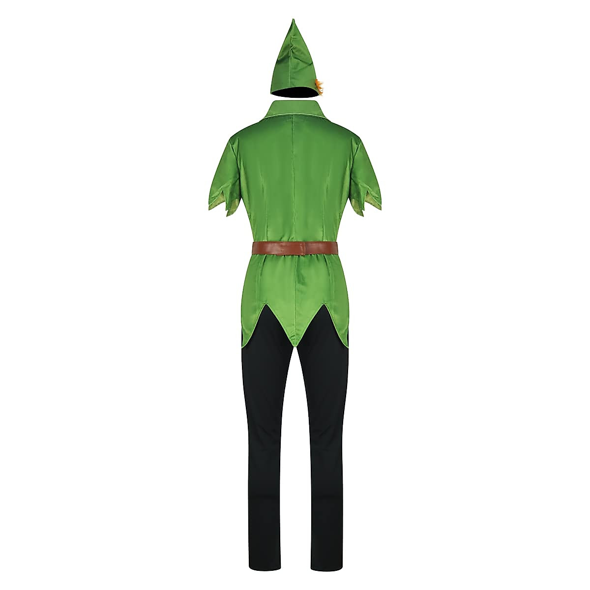 LILLIWEEN Peter Pan Costume Elf Outfit Halloween Cosplay Suit for Men Women 2XL