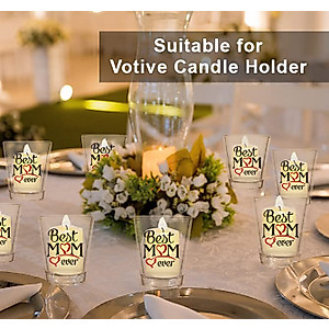 BISYATA Gift for Mom, Mothers Day Gift - Best MOM Ever Shot Glasses - Great Mother Birthday/Christmas Gifts from Daughter and Son - 2oz CLEAR Shot Glass Set of 6 - With Gift Box