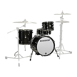 Ludwig LC2791 Breakbeats by Questlove 4-Piece Drum Set Shell Pack, Black Sparkle