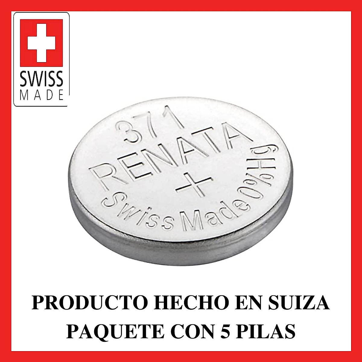 Renata 371 SR920SW AG6 D371 LR921 Silver Oxide Mercury Free Electronic Batteries x 5