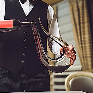 Gnimihz Wine Decanter - Handmade Lead-free Crystal Swan-neck Decanter, Elegant and Effective Wine Accessories, Wine Gifts, 1500ml