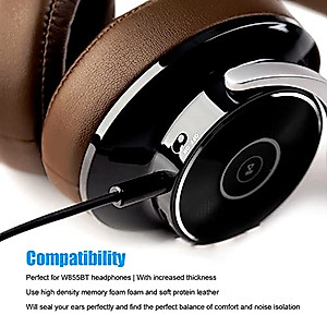 Replacement Ear Cushion for Edifier W855BT Headphones, Wearproof Soft Ear Pads Headset Ear Cushion Repair Parts, Ear Cover Earpads Memory Foam Earpads (Brown)