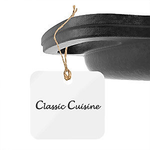 Classic Cuisine Cast Iron Pizza Pan-13.25 Pre-Seasoned Skillet for Cooking, Baking, Grilling-Durable, Long Lasting, Even-Heating Kitchen Cookware, (82-KIT1089)