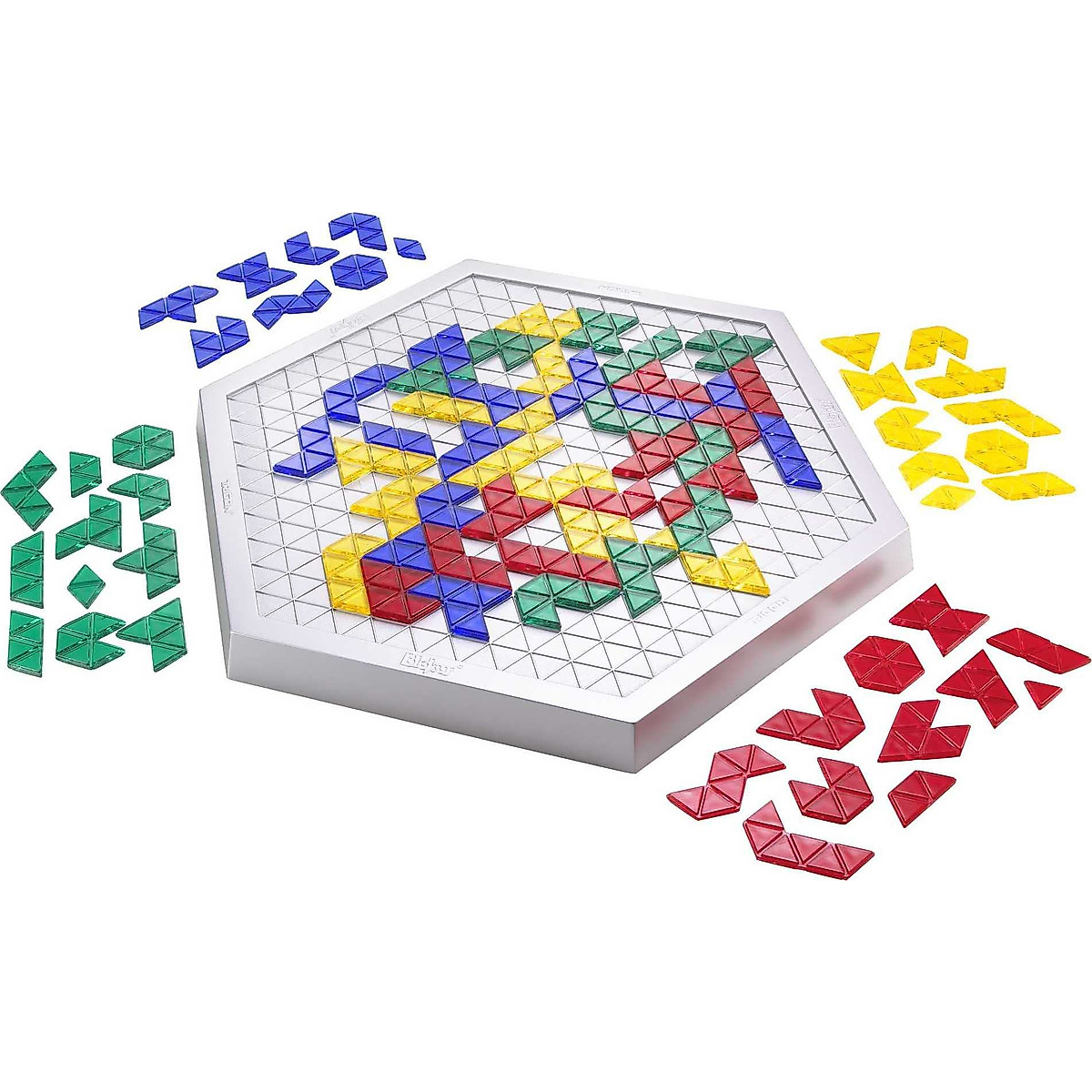 Mattel Games Blokus Trigon Strategy Board Game, Family Game for Kids & Adults with Hexagonal Board & Triangular Pieces (Amazon Exclusive)
