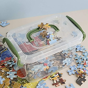 Ortodayes 6 Packs Mini Latch Storage Box, Plastic Clear Bins with Lids