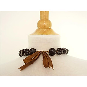 Aloha Outlet Brown Kukui Nut Lei Necklace - 10 pack
