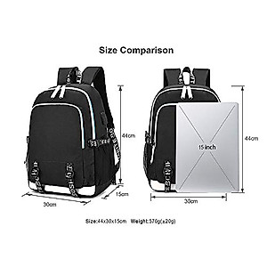 Laptop Backpack,Genshin Impact Cosplay Zhongli2 Laptop Backpack Business Travel Laptop Backpack School Bag with USB Port Student Casual Outdoor Bag(Zhongli2)
