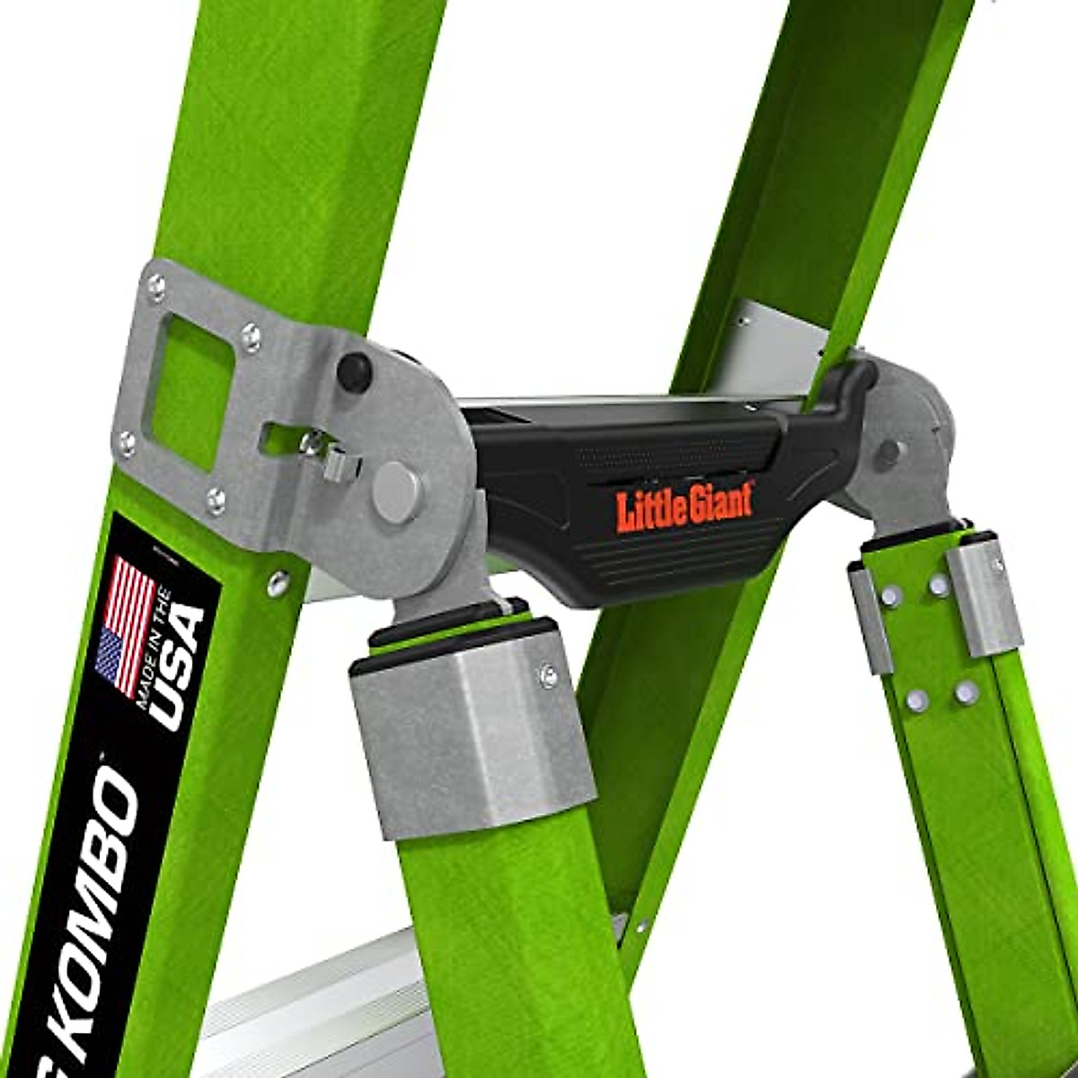 Little Giant Ladders, King Kombo 2.0 XT, Industrial, M6, 6 Ft. A Frame, 10 Ft. Extension, Fiberglass, Type 1AA, 375 lbs Weight Rating, (13936-071), Hi-viz Green