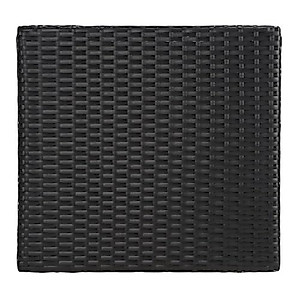 Safavieh Outdoor Collection Mazeli Black Wicker Trash Bin
