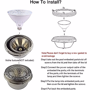 XIUBE Blue Pool Led Light Bulb for Inground Pool 120V 40W Underwater Swimming Pool Replacement Light Bulb for Pentair & Hayward Hot Tub Fixture Up to 300-600W Traditional Bulb E26 Base