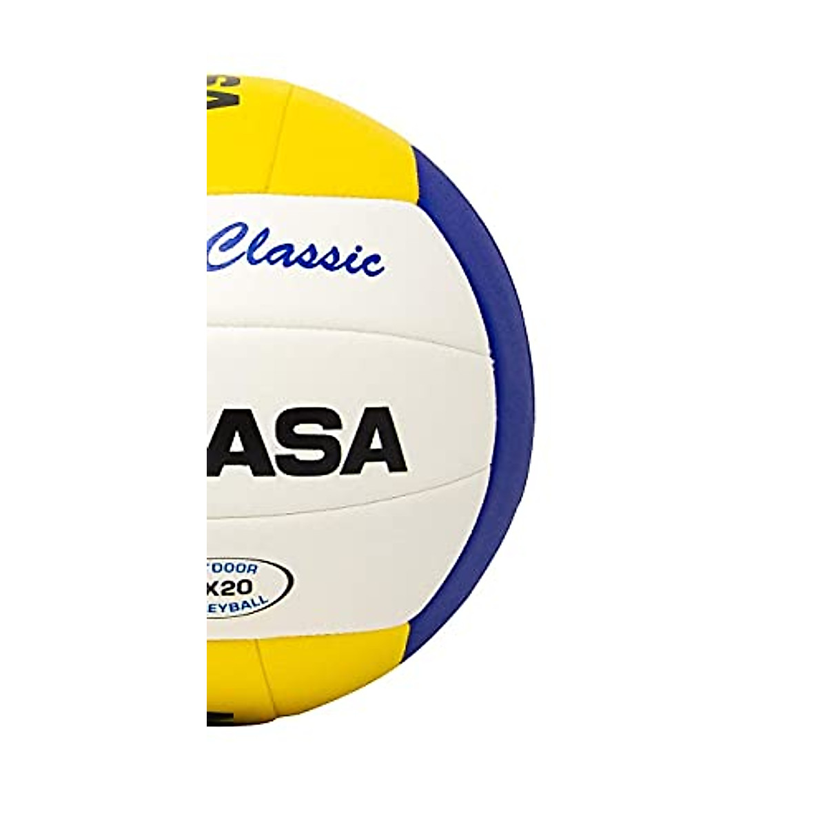 Mikasa VX20 Beach Classic Volleyball White, Official Size, Synthetic Material, 3 Color Panel Design, Affordable Price