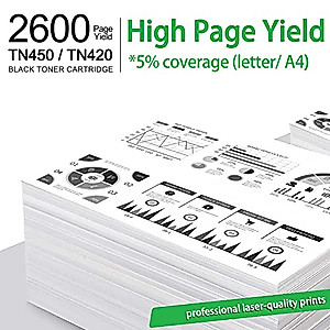 Greencycle black Compatible Toner Cartridge Replacement for Brother TN450 TN420 TN-450 TN-420 use with HL-2270DW HL-2280DW HL-2230 HL-2240 MFC-7360N MFC-7860DW DCP-7065DN Intellifax 2840 2940 (1 Pack)