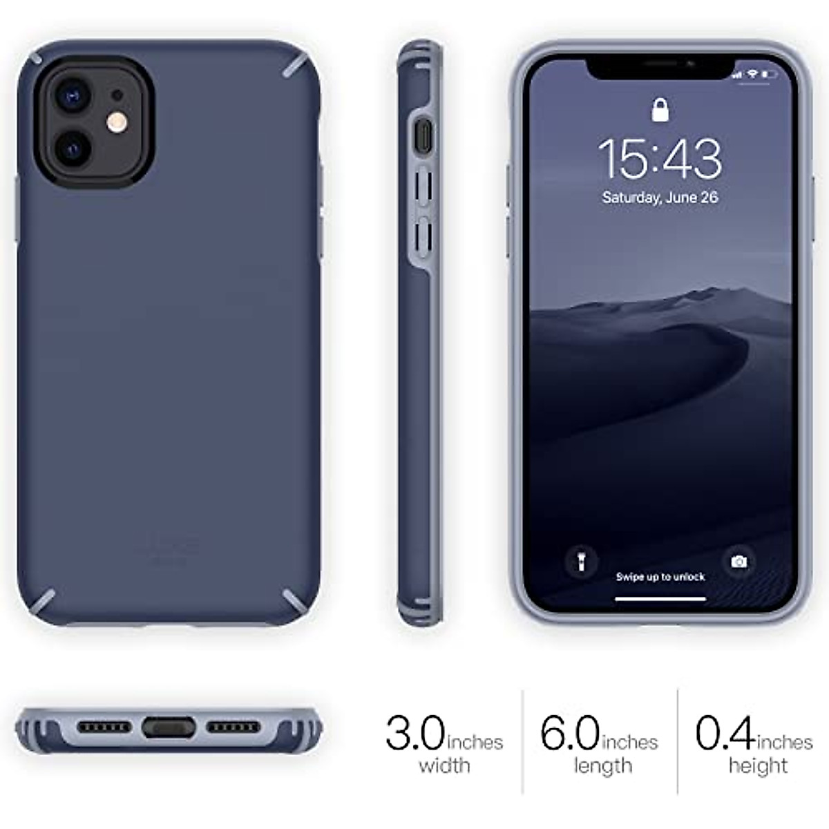 TEAM LUXURY Designed for iPhone 11 Case, [Ultra Impact Resist] [Anti-Scratch] Shockproof Protective Case for iPhone 11 Phone Case Cover (6.1”), (Navy Blazer Blue)