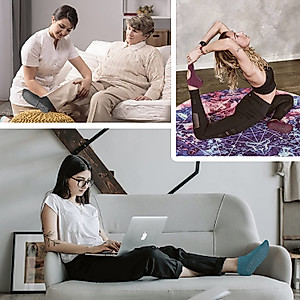 unenow Non Slip Grip Yoga Socks for Women with Cushion for Pilates, Barre, Home