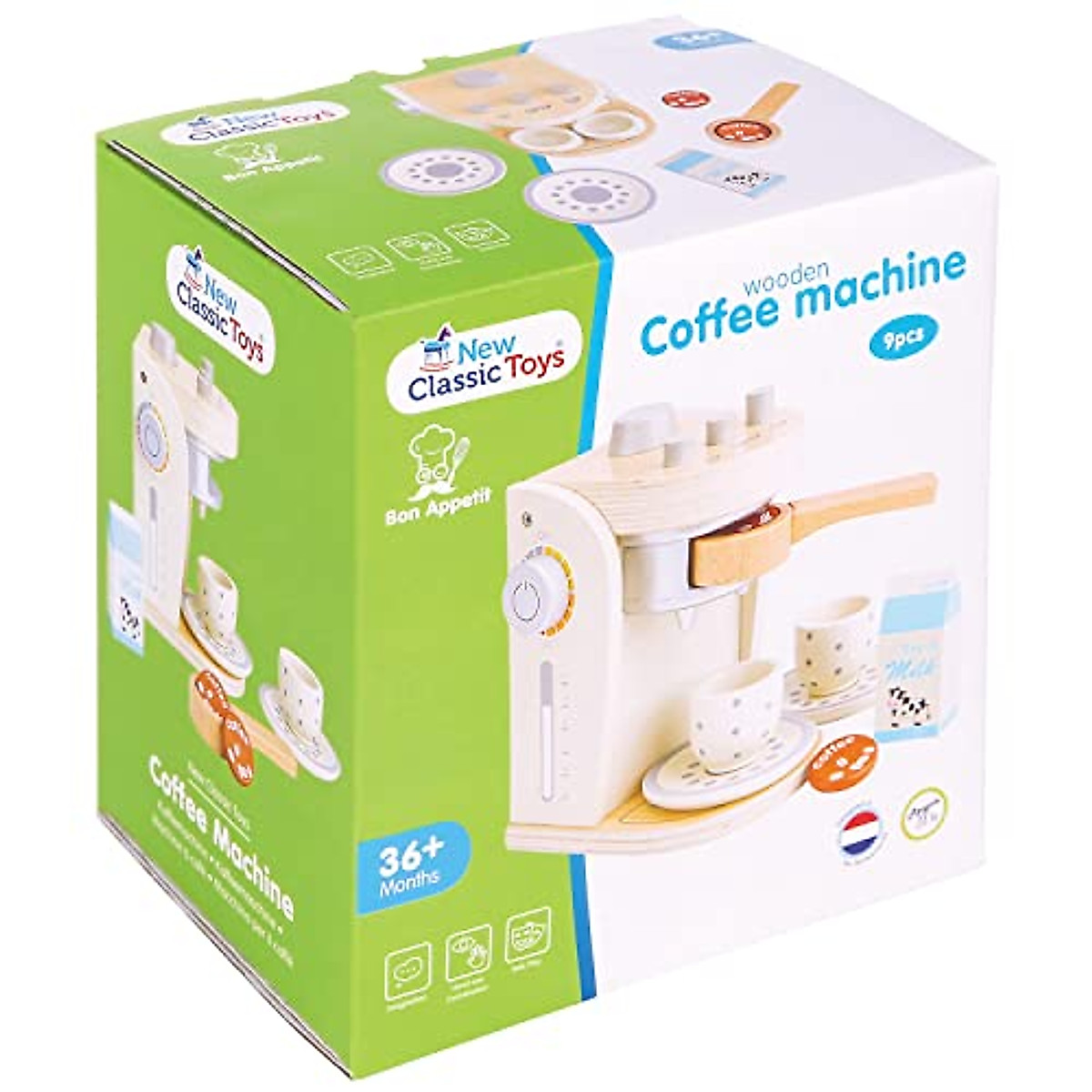 New Classic Toys 10705 Coffee Maker, Multicolor (White), 3 years to 9 years