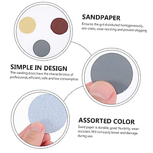 ULTECHNOVO 360 Sheets Flocking Sandpaper Fine Grit Sandpaper Hook and Loop Sandpaper Assorted Sandpaper Sand Paper for Metal Grinding Discs Sanding Pads Fine Sandpaper Round Sand Material