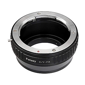 Fotasy Contax Yashica C/Y Lens to Fuji X Adapter, CY Lens X Mount Adapter, Compatible with Fujifilm X-Pro1 X-Pro2 X-Pro3 X-E2 X-E3 X-A10 X-M1 X-T1 X-T2 X-T3 X-T4 X-T10 X-T20 X-T30 X-T30II X-T100 X-H1
