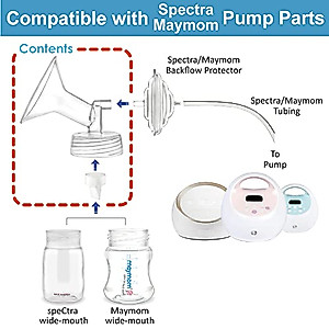 Maymom 21mm Flange and Duckbill Valve Compatible with Spectra S1 Spectra S2 Spectra 9 Plus Not Original Spectra 20mm Replace Pump Parts Spectra Flange Spectra Duckbill Valve