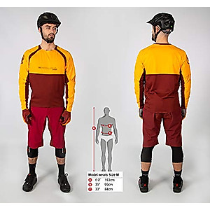 Endura Men's MT500 Burner Long Sleeve MTB Cycling Jersey II Electric Blue, Medium