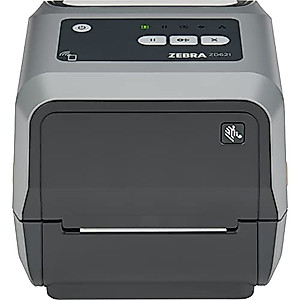 Ybpitt Zebra ZD621 300 DPI Thermal Transfer Desktop and Direct Thermal Printer with Tear Bar, USB, Bluetooth 4.1, Serial, Ethernet Connectivity - 6 IPS, 4.27 Print Width - ZD621T JTTANDS, Gray