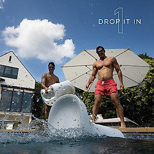 Ledge Lounger in-Pool Barstool (Set of 2) (White, Bar Height)