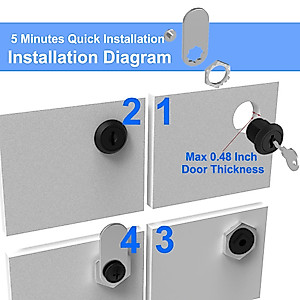 BOZXYE 3 Pack Cabinet Cam Locks Keyed Alike, 5/8" Cabinet Lock with Keys, Rv Locks for Storage Door Secure Files Drawers Mailbox RV Door Tool Box, Zinc Alloy