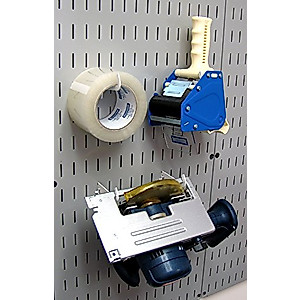 Wall Control Pegboard 3-1/2in Reach Curved Tip Slotted Hook Pack - Slotted Metal Pegboard Hooks for Wall Control Pegboard and Slotted Tool Board – White