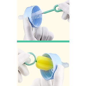 6 Pack Baby Feeding Bottle Brush and Nipple Cleaner with Hook Kids Water Bottle Brush Set Long Handle Narrow Neck Glass Bottle Kitchen Washing Straw Cleaning Brush (6 Pack * 2)