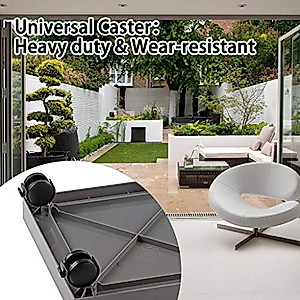 Skelang Square Plant Caddy, Wheeled Planter Trays, ABS Plant Pallet, Heavy Duty Plant Dolly Saucer for Moving Potted Planter, Deck Flower Plants, Load Capacity 110 Lbs