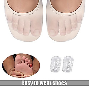 30pcs Silicone Anti-Friction Toe Protector, Breathable Toe Protectors Clear Toe Covers Silicone Toe Guards Soft Toe Sleeves for Women Men
